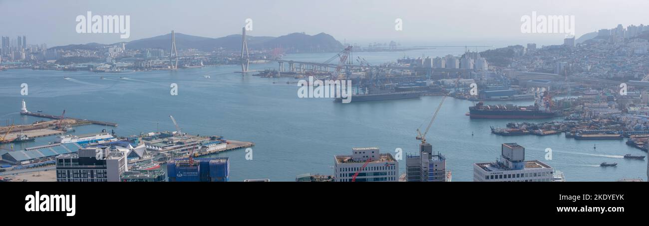 An aerial and panoramic view of the city of Busan Stock Photo - Alamy