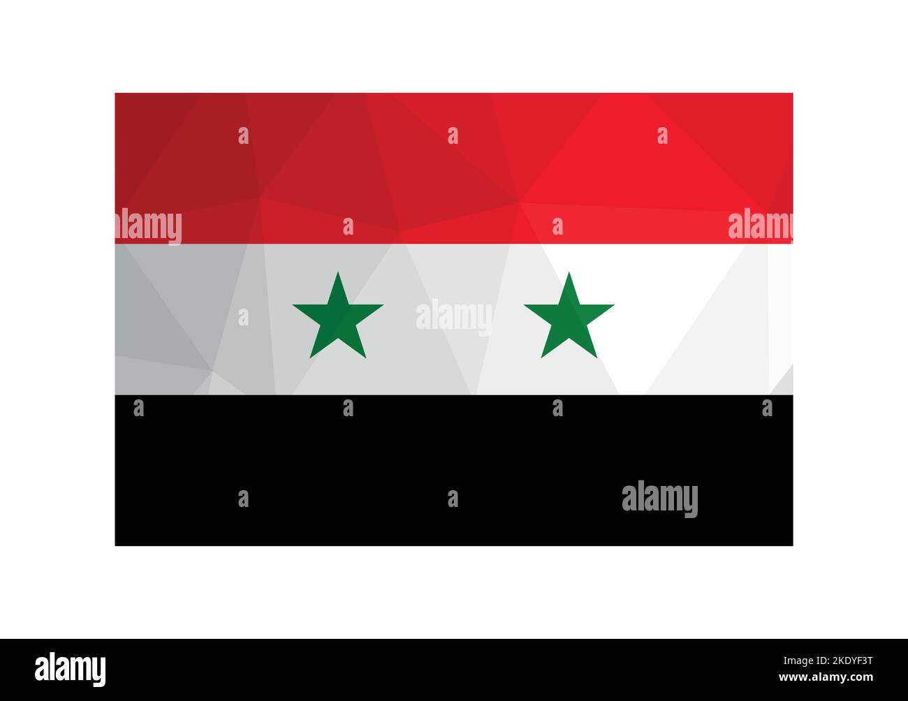 Vector illustration. Official symbol of Syria. National flag iwith red ...