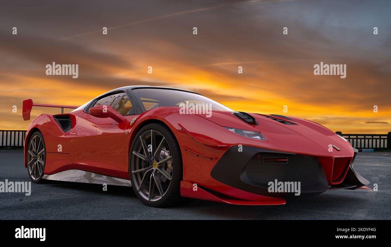 Ferrari 488 gtb red hi-res stock photography and images - Alamy