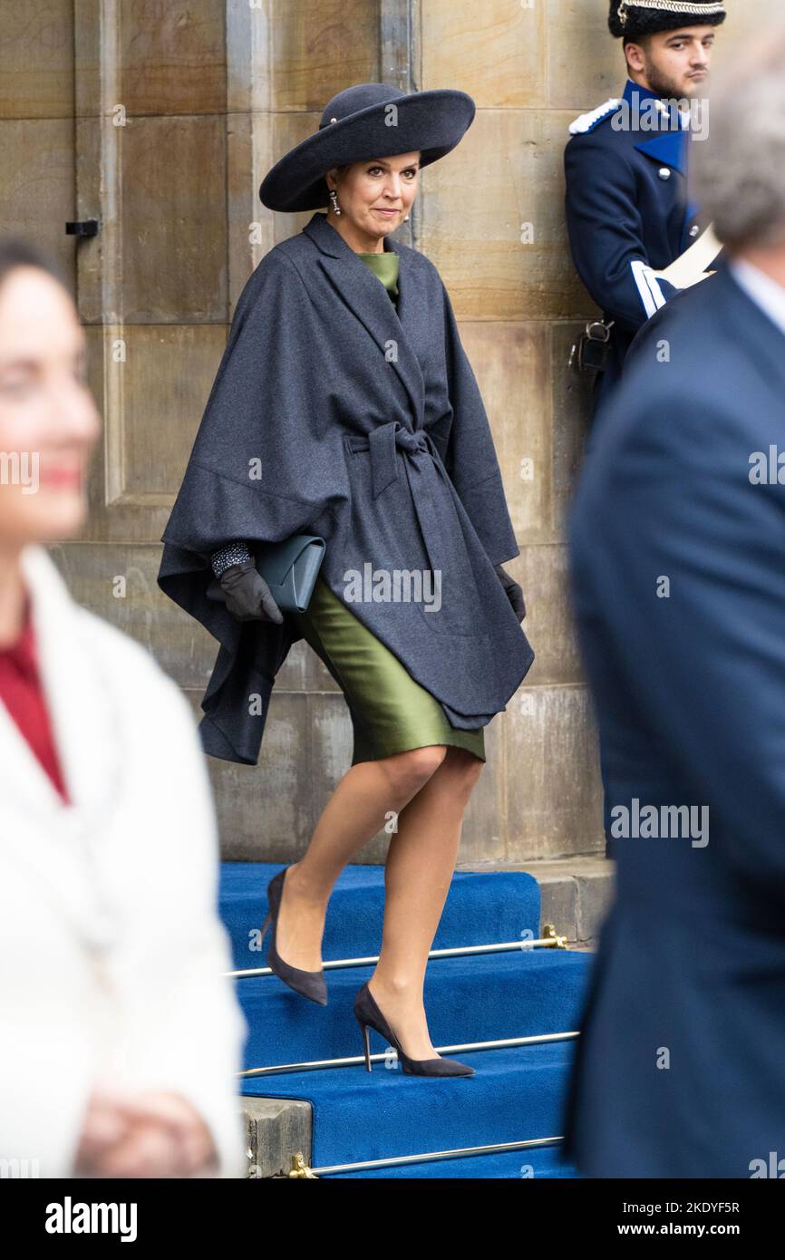 Queen Maxima of the Netherlands at the Welcome Ceremony at Dam Square ...