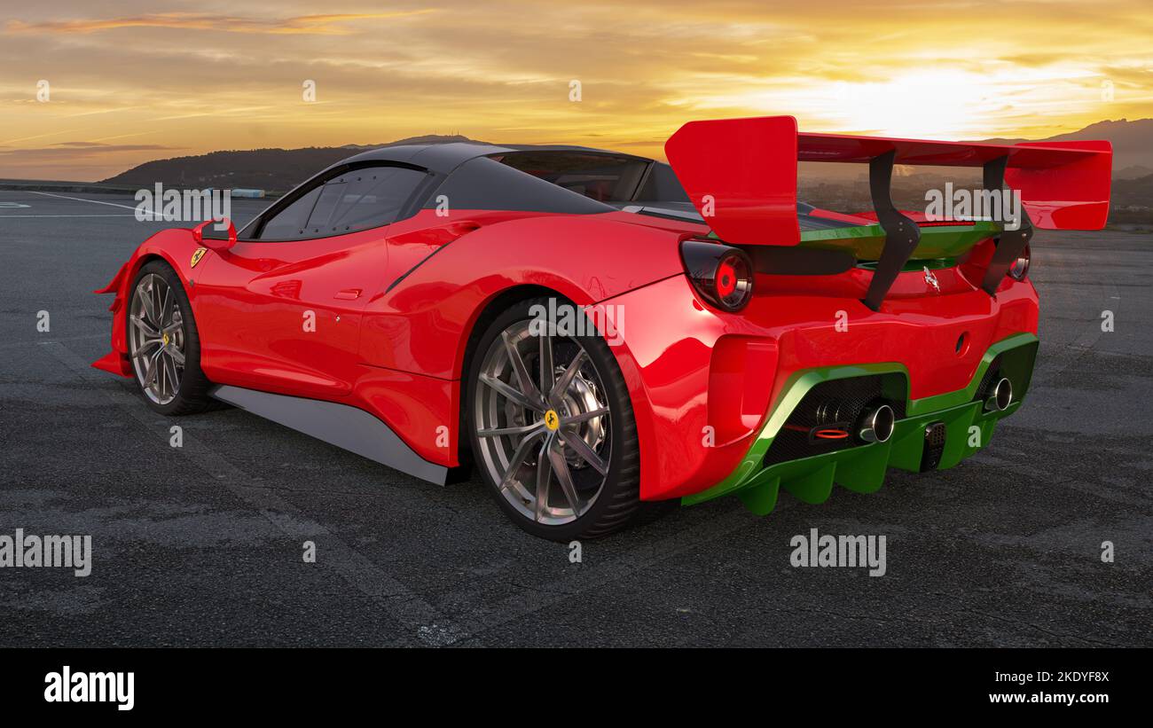 Ferrari 488 gtb red hi-res stock photography and images - Alamy