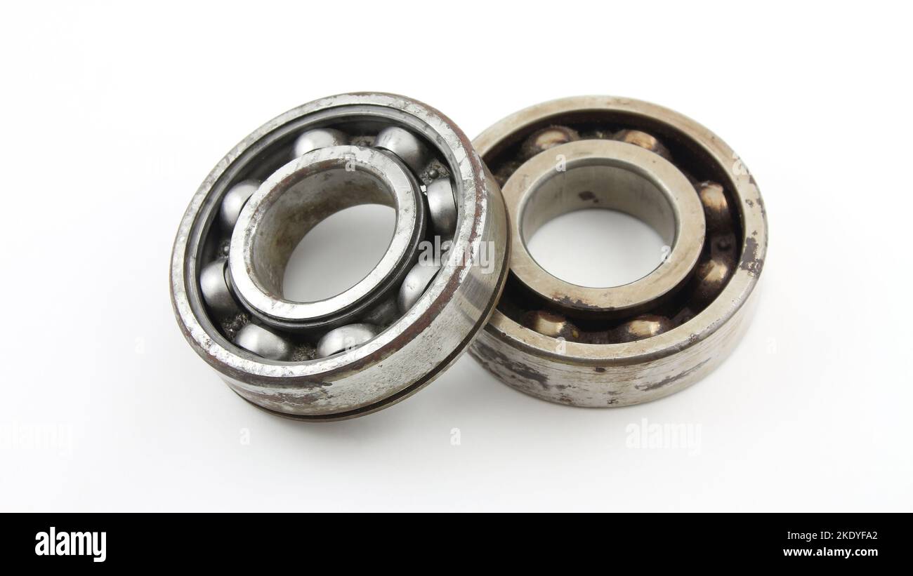 Old rusty bearing on a white background Stock Photo - Alamy