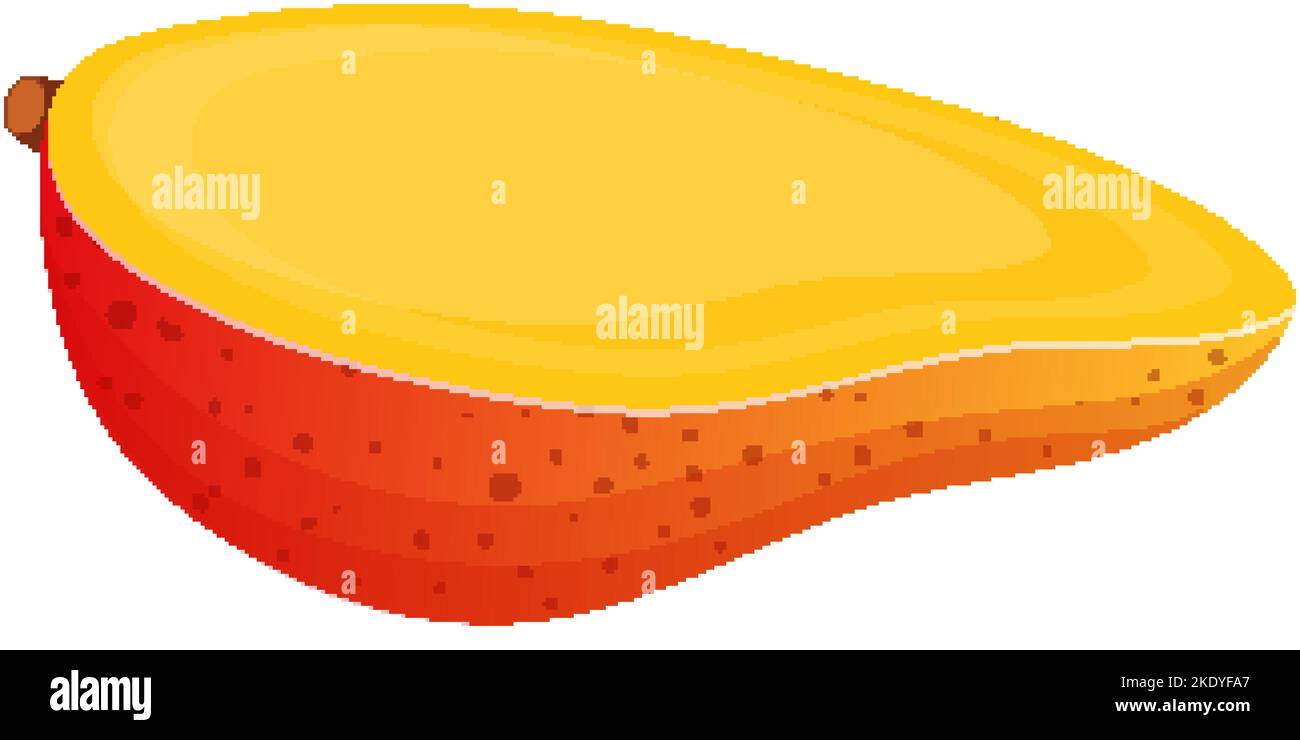 Mango slice cut cubes Stock Vector Images - Alamy