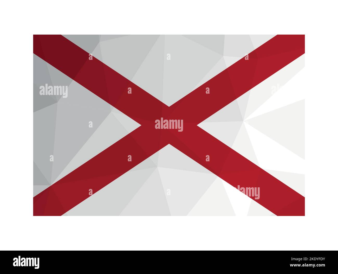 Vector illustration. Official ensign of Alabama (USA state). National ...