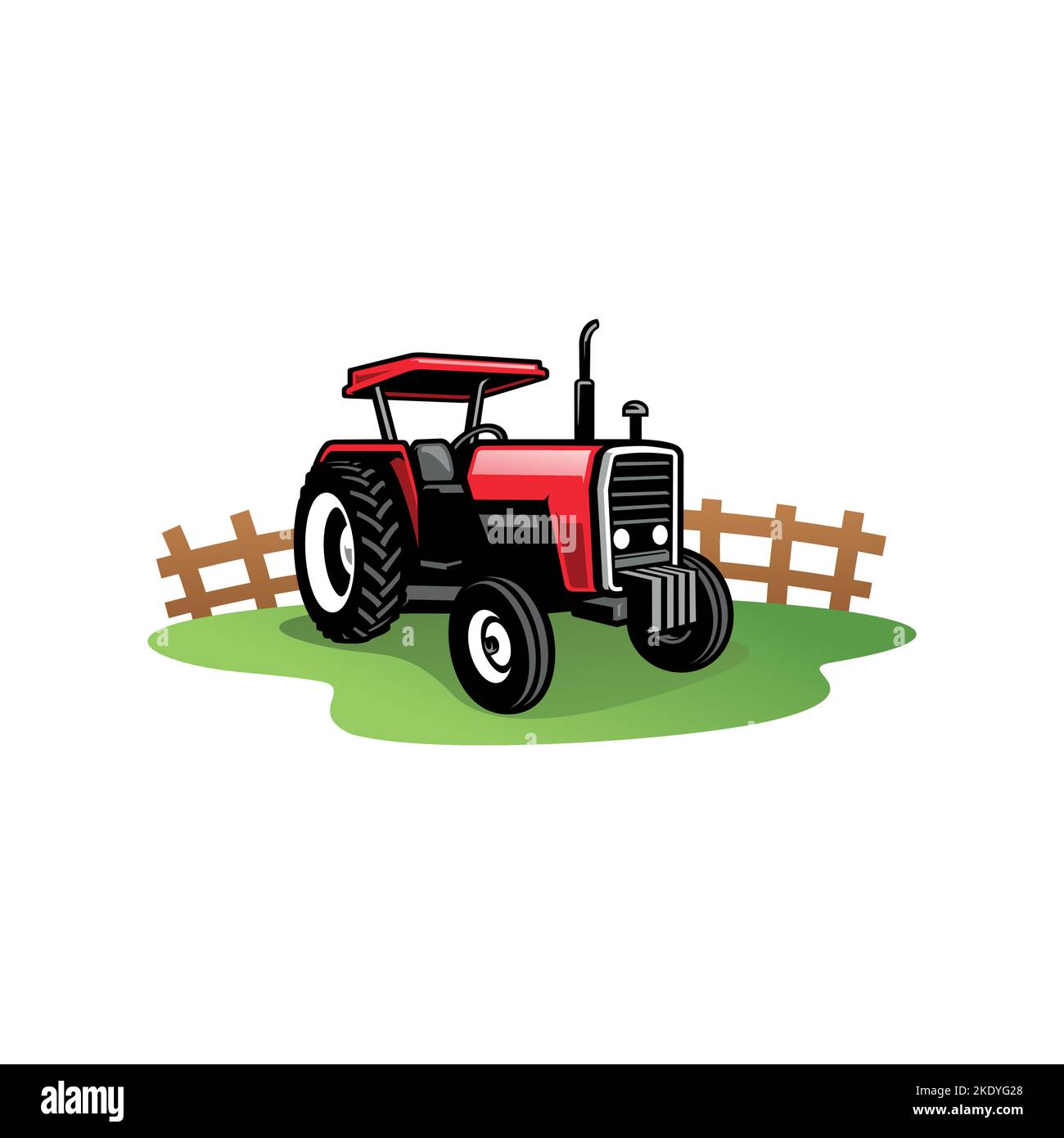 A vector illustration of a farm tractor Stock Vector Image & Art - Alamy