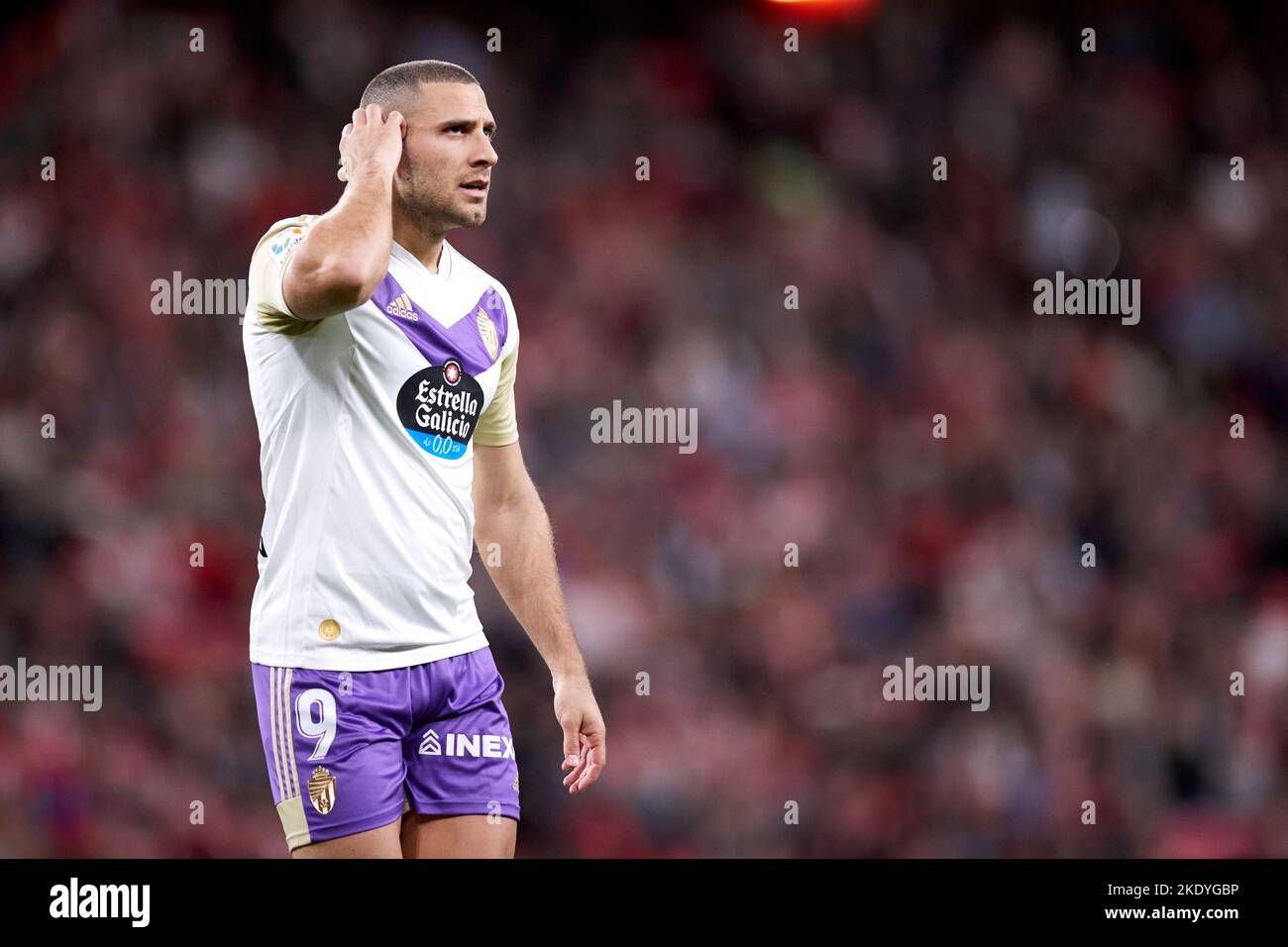 BILBAO, SPAIN - NOVEMBER 08: Shon Weissman of Real Valladolid CF reacts ...