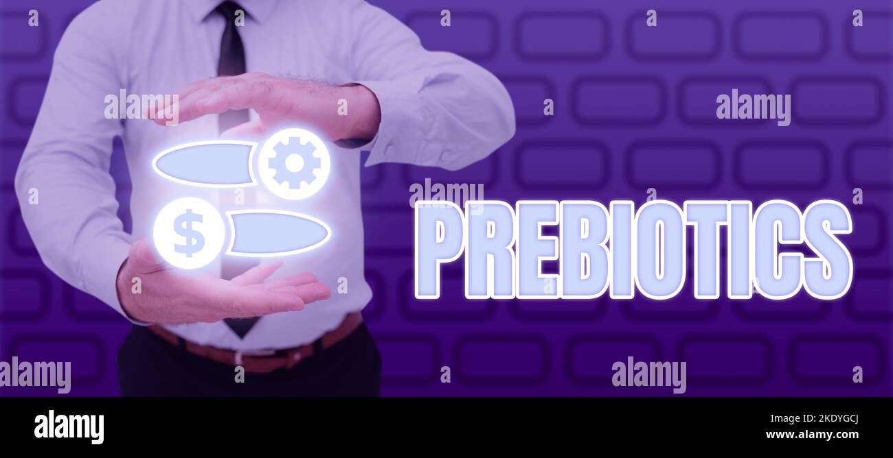 Conceptual display Prebiotics, Concept meaning the growth or ...