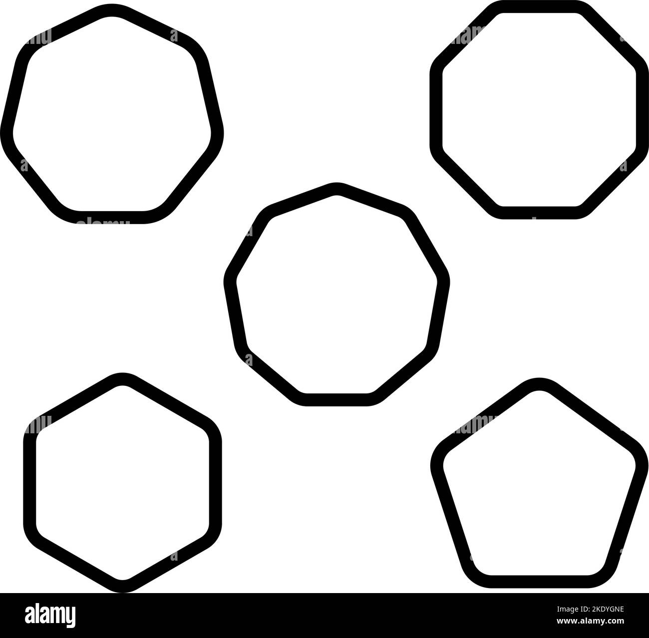 A vector illustration of different geometric shapes Stock Vector Image ...