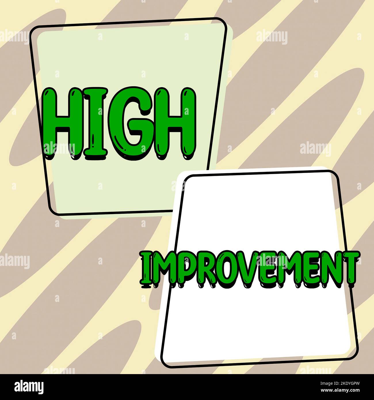 Text caption presenting High Improvement, Business overview addition or ...