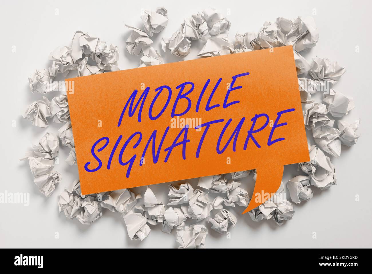 Writing Displaying Text Mobile Signature Concept Meaning Digital Signature Generated Either On