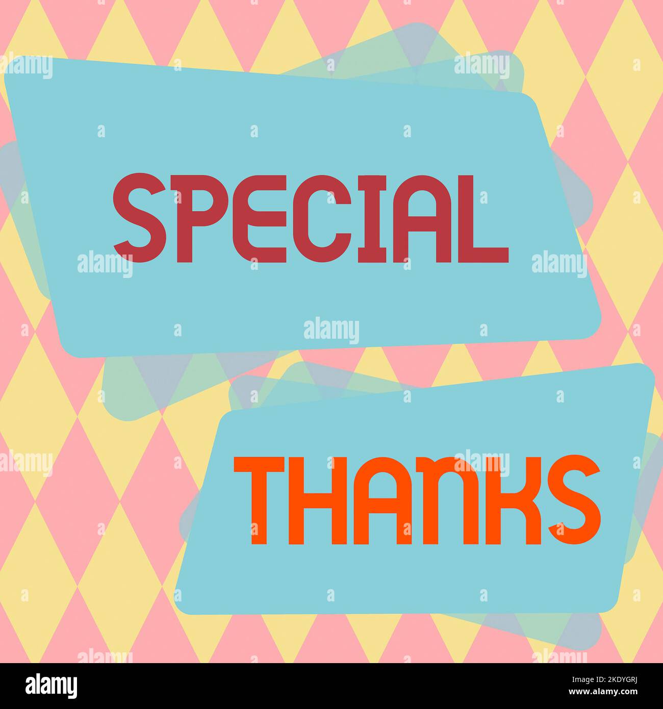 Handwriting text Special Thanks, Business showcase appreciating ...