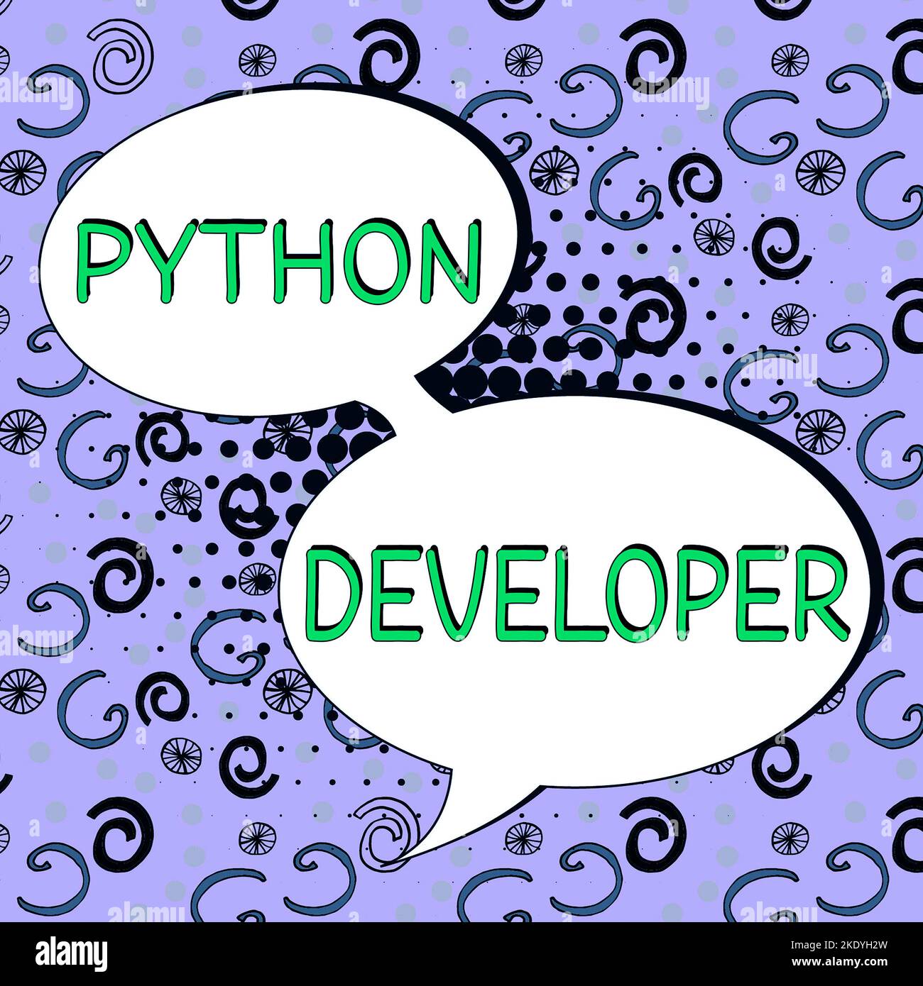 Hand writing sign Python Developer, Business showcase responsible for writing serverside web ...