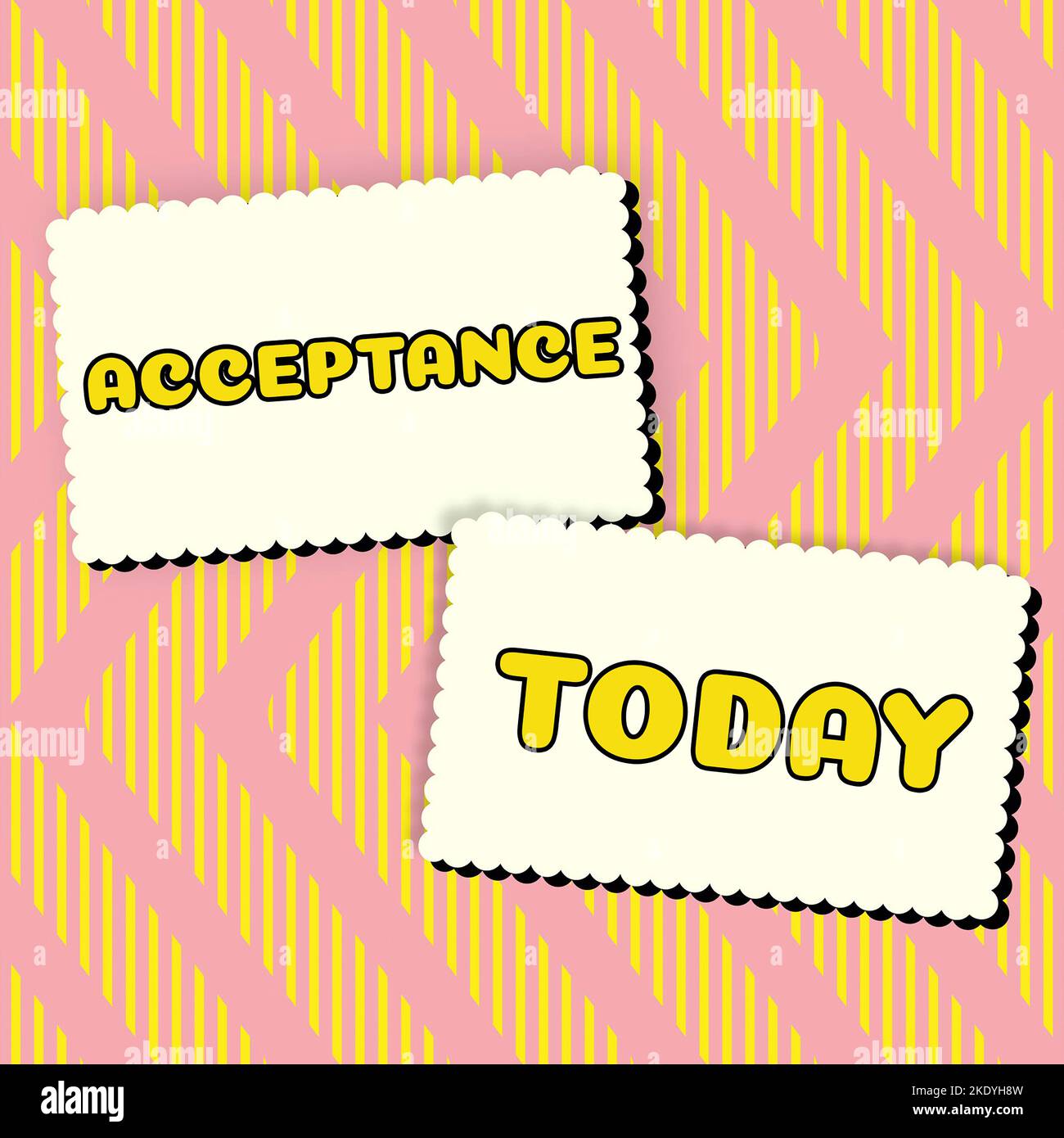 Conceptual caption Acceptance, Business idea when you agree to take ...