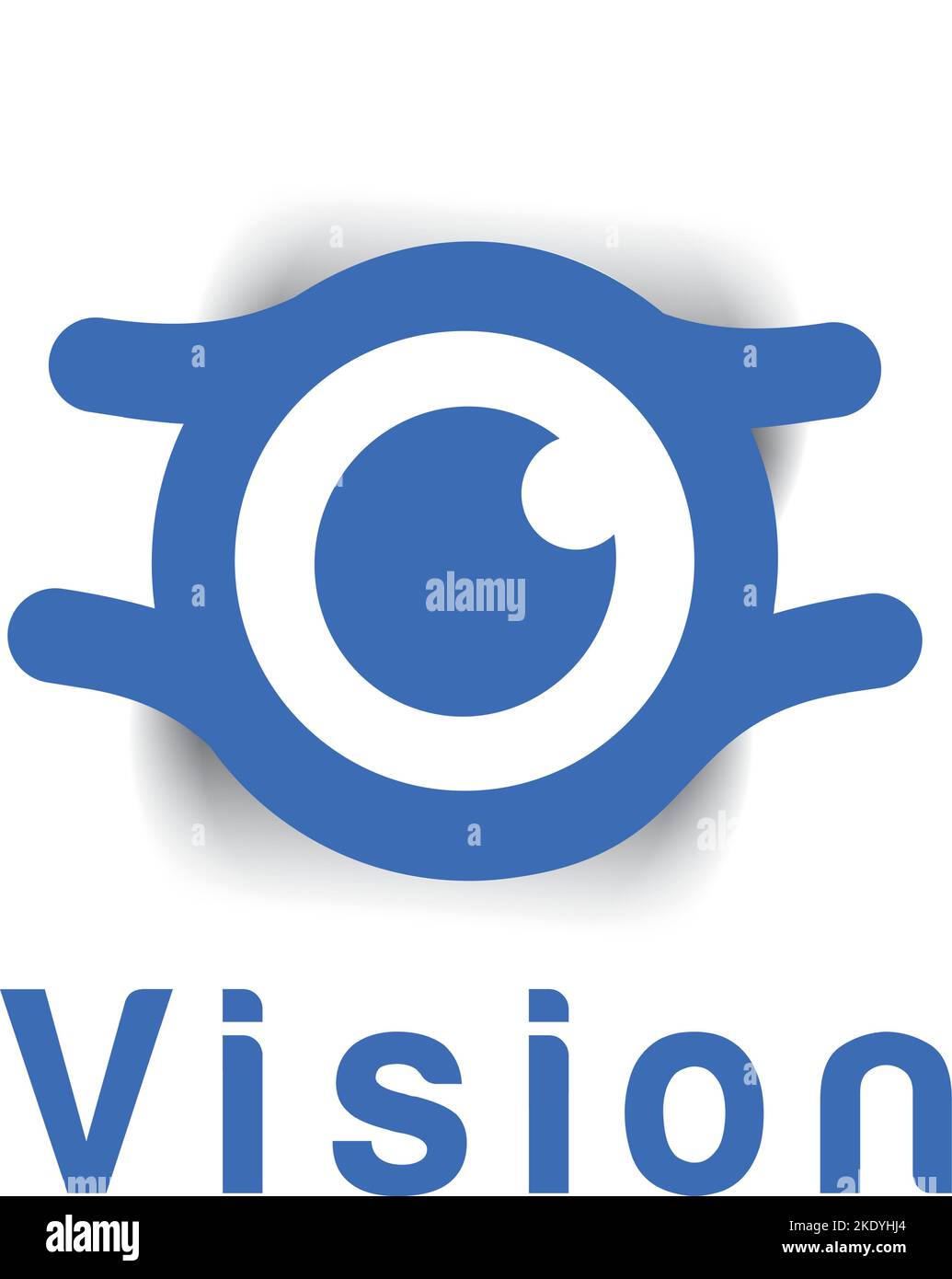 A digital illustration of an optical vision brand company logo symbol ...