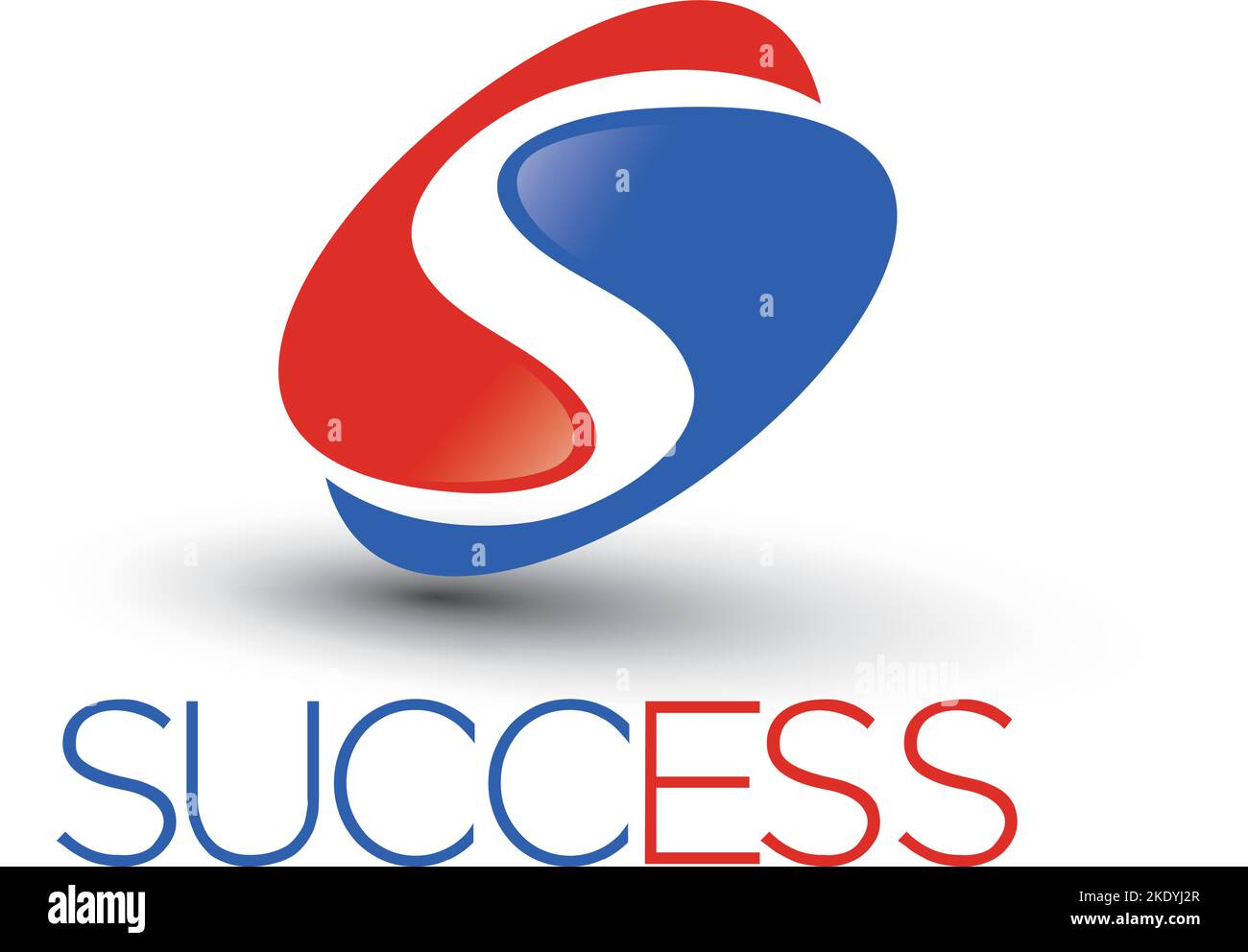 A digital illustration of an abstract success brand company logo symbol ...
