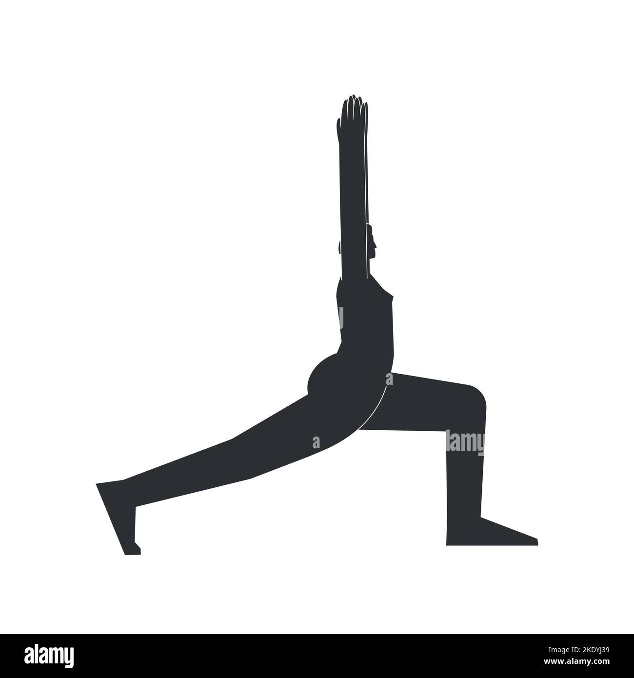 Vector isolated illustration with flat black silhouette of female ...