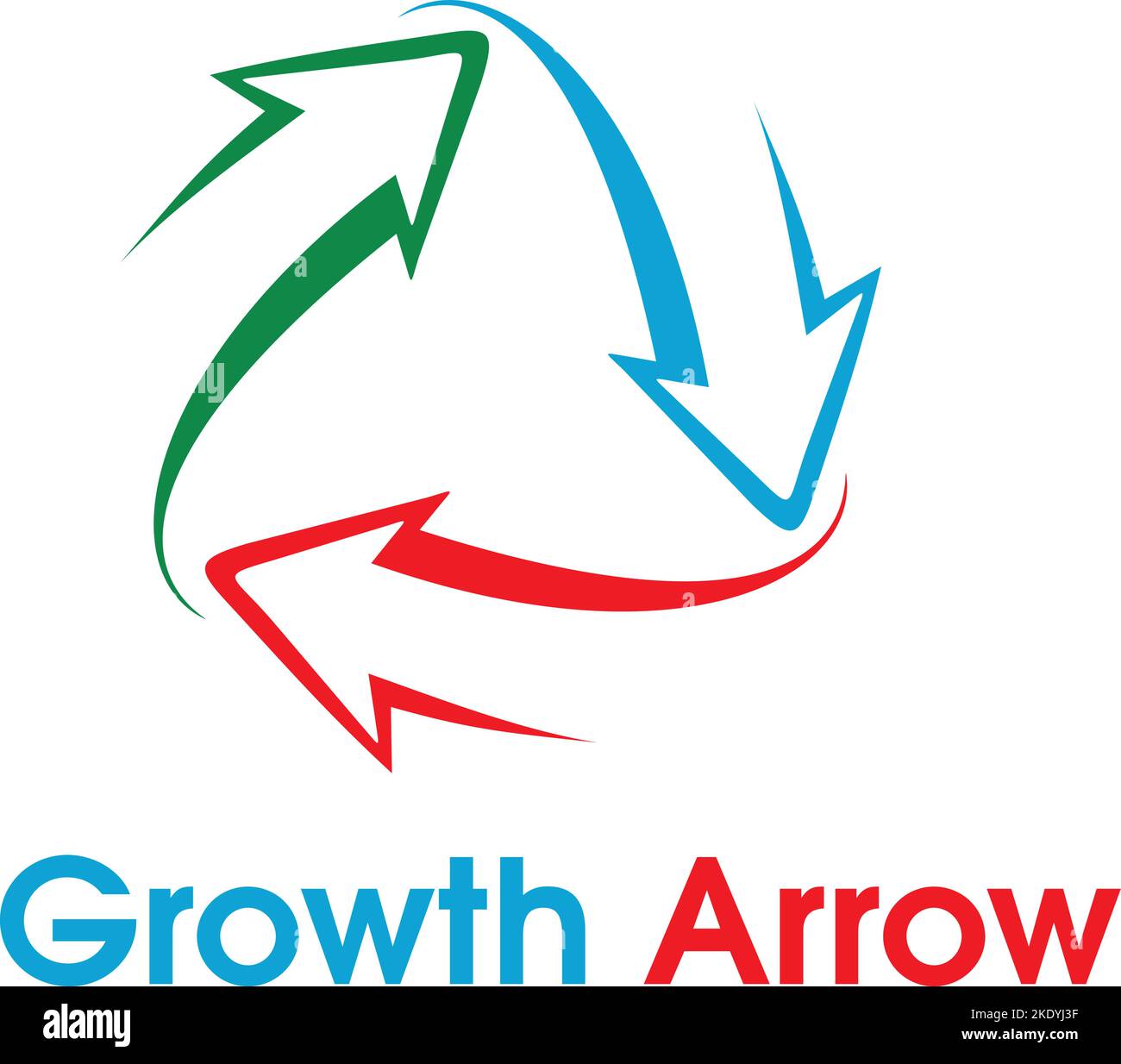 A digital illustration of a brand company direction arrows logo on a ...