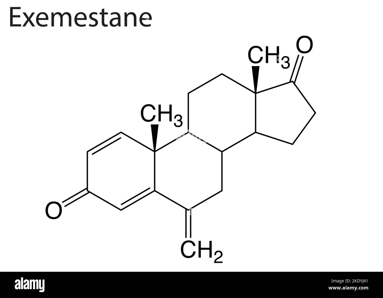 A chemical structure of an anticancer drug "Exemestane Stock Vector ...