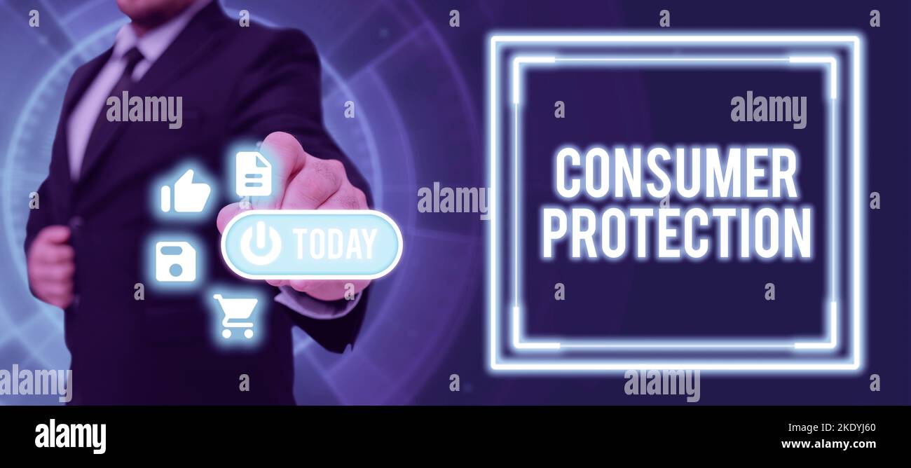 Conceptual display Consumer Protection, Business showcase Fair Trade ...