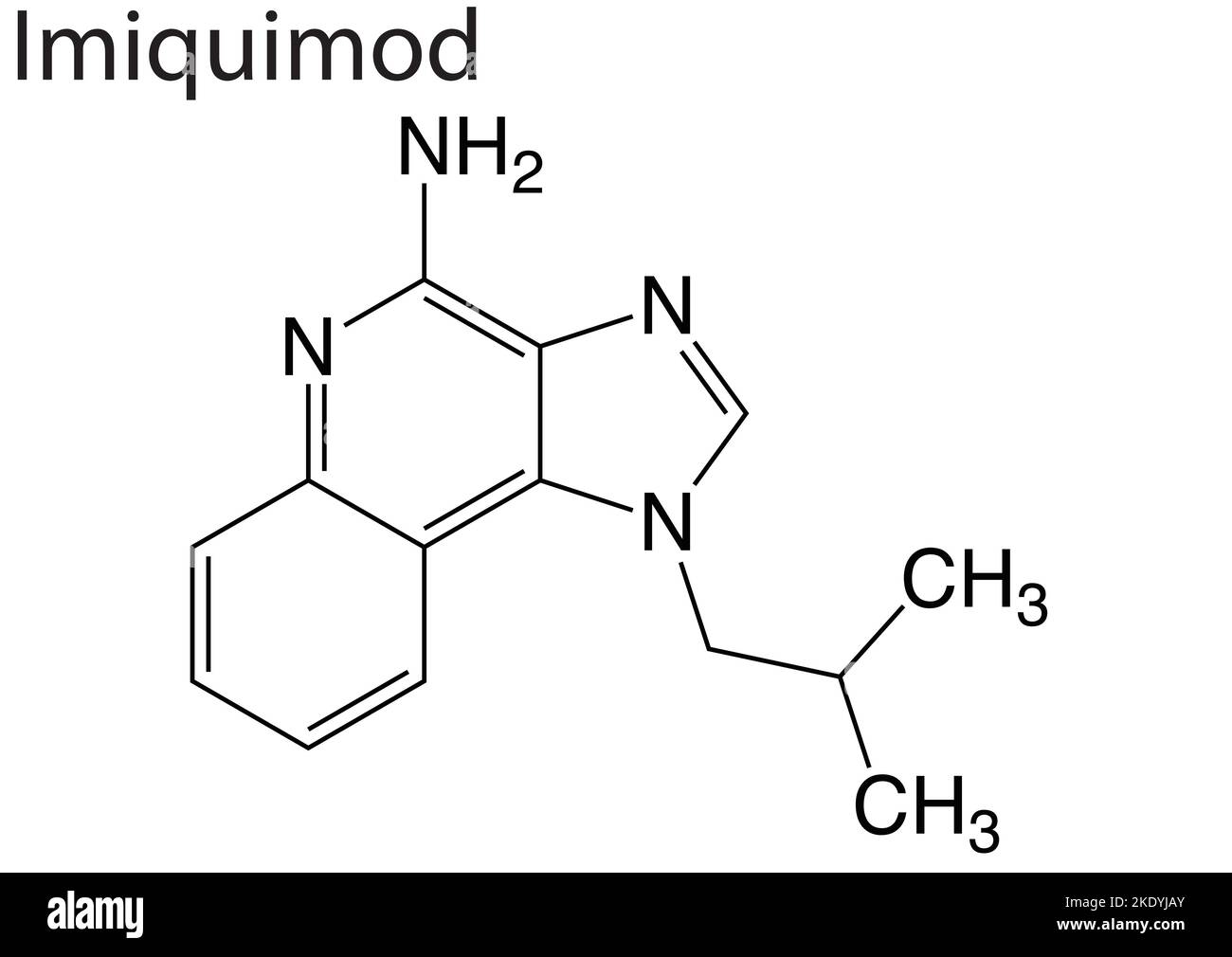 A chemical structure of an anticancer drug "Imiquimod Stock Vector ...