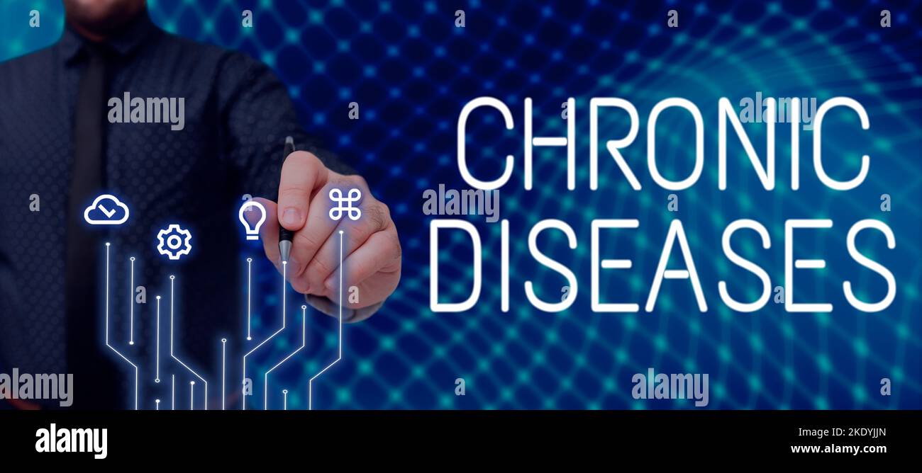 Text sign showing Chronic Diseases, Business idea A disease or ...