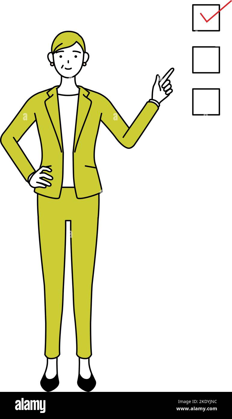 Simple line drawing illustration of a Senior woman in suit,female ...