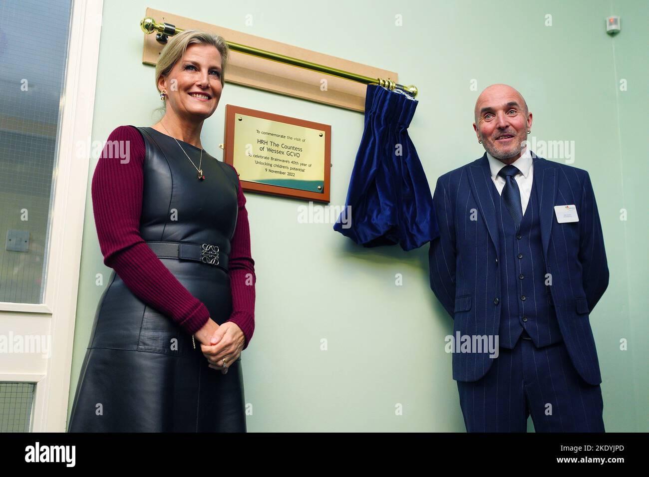 The Countess of Wessex unveiling a plaque with Chief Executive Keith ...