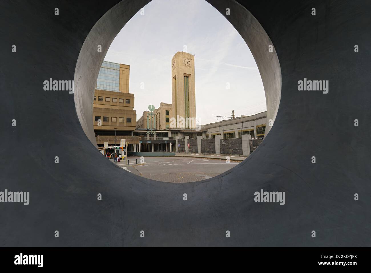 Brussels, Brabant, Belgium 10 28 2022 : unusual view on the Tower of ...
