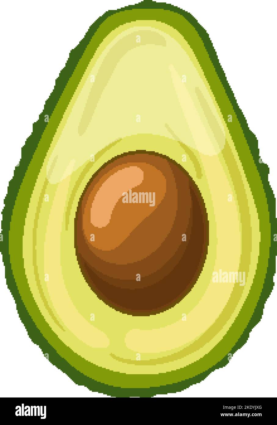 avocado cut cartoon vector illustration Stock Vector Image & Art - Alamy