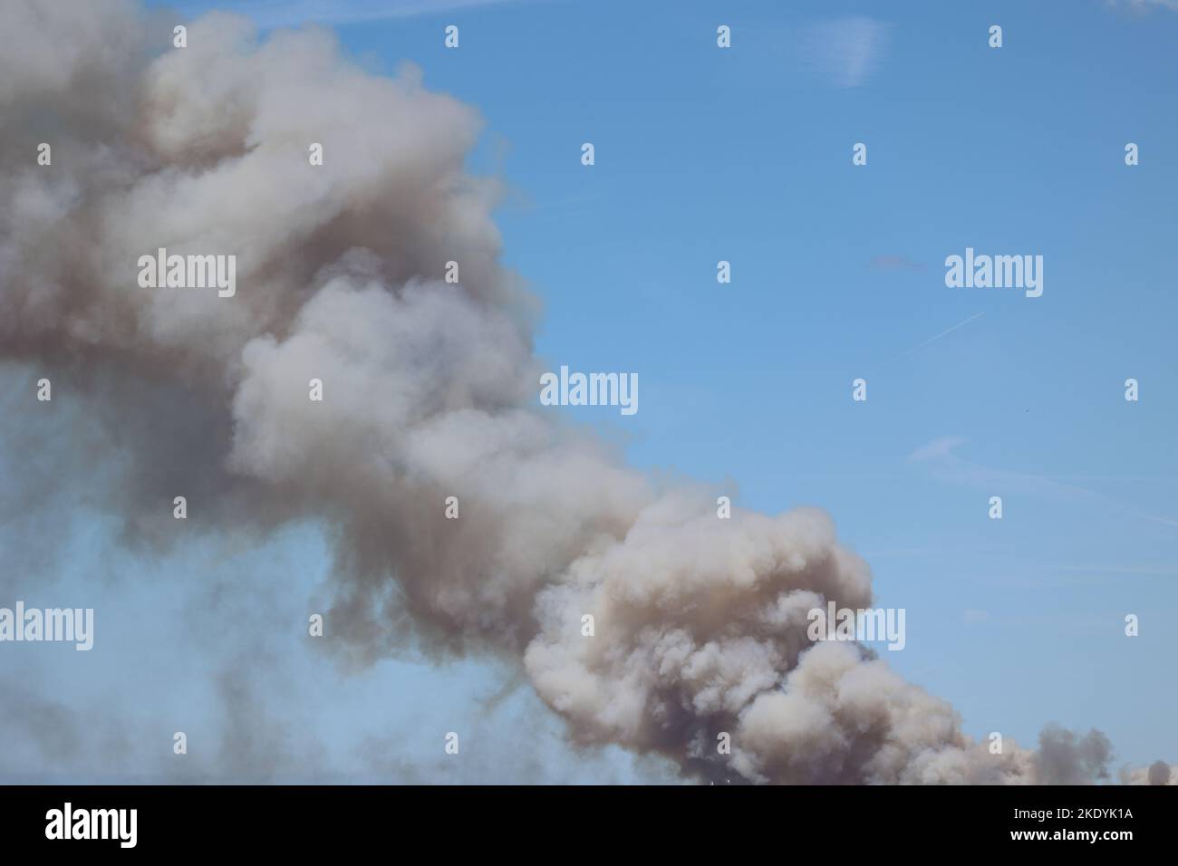 A beautiful shot of a giant smoke in the sky Stock Photo - Alamy