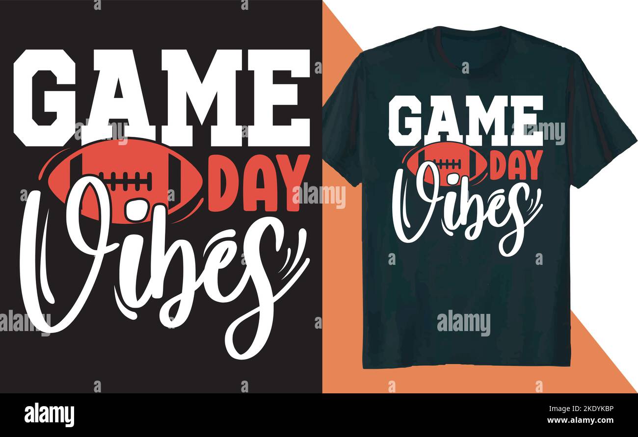 A T-shirt print design of baseball theme "game day vibes Stock Vector ...