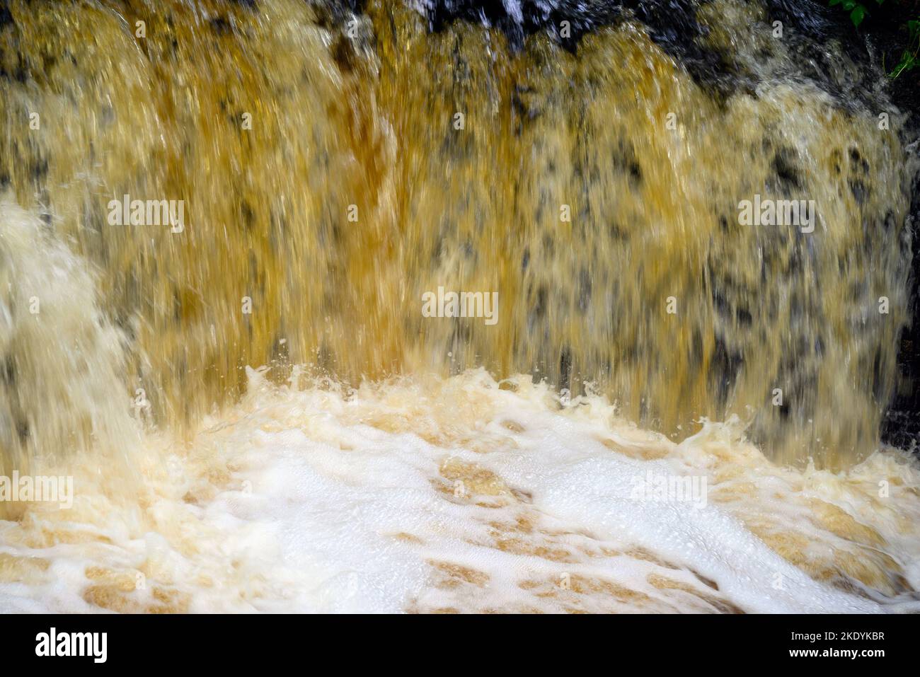 Rapid water stream in waterfall on small river Stock Photo - Alamy