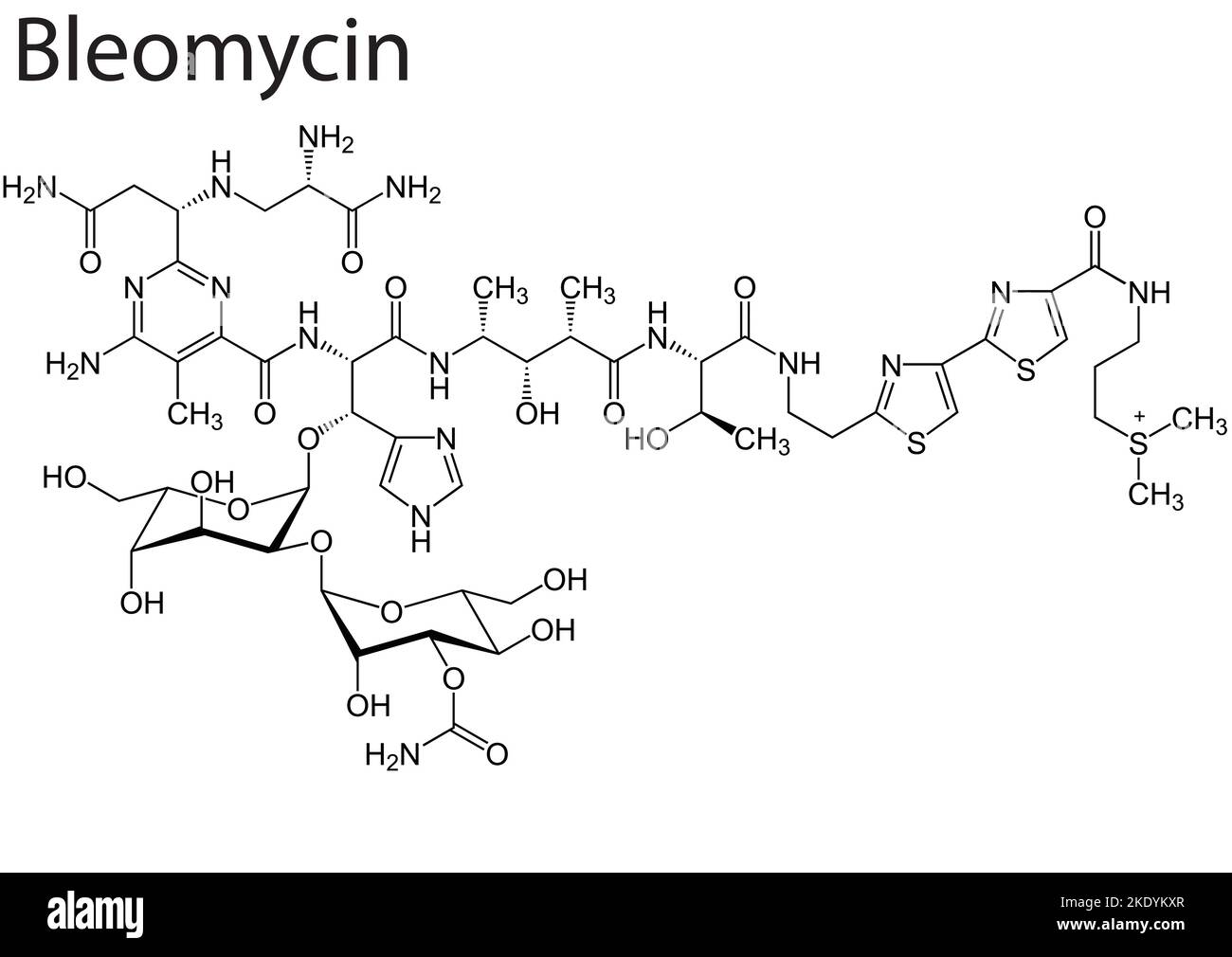 Bleomycin molecular Stock Vector Images - Alamy
