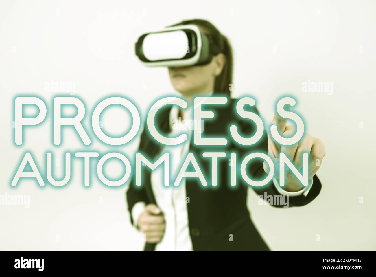 Sign displaying Process Automation, Concept meaning the use of ...