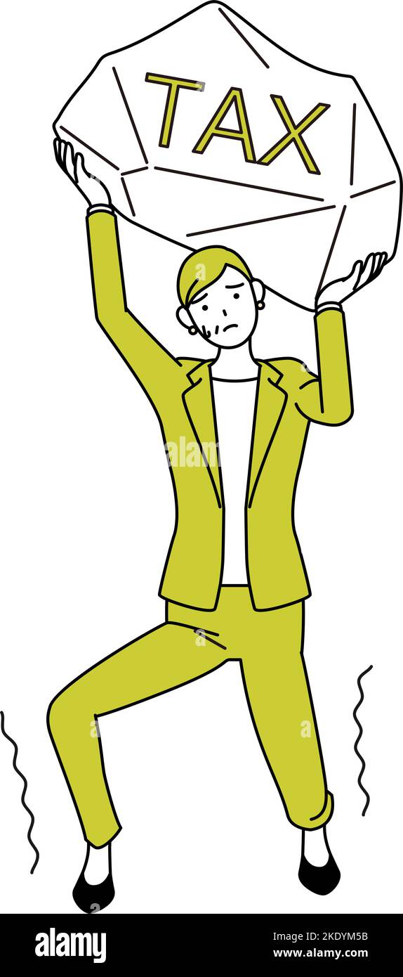 Simple line drawing illustration of a Senior woman in suit,female ...