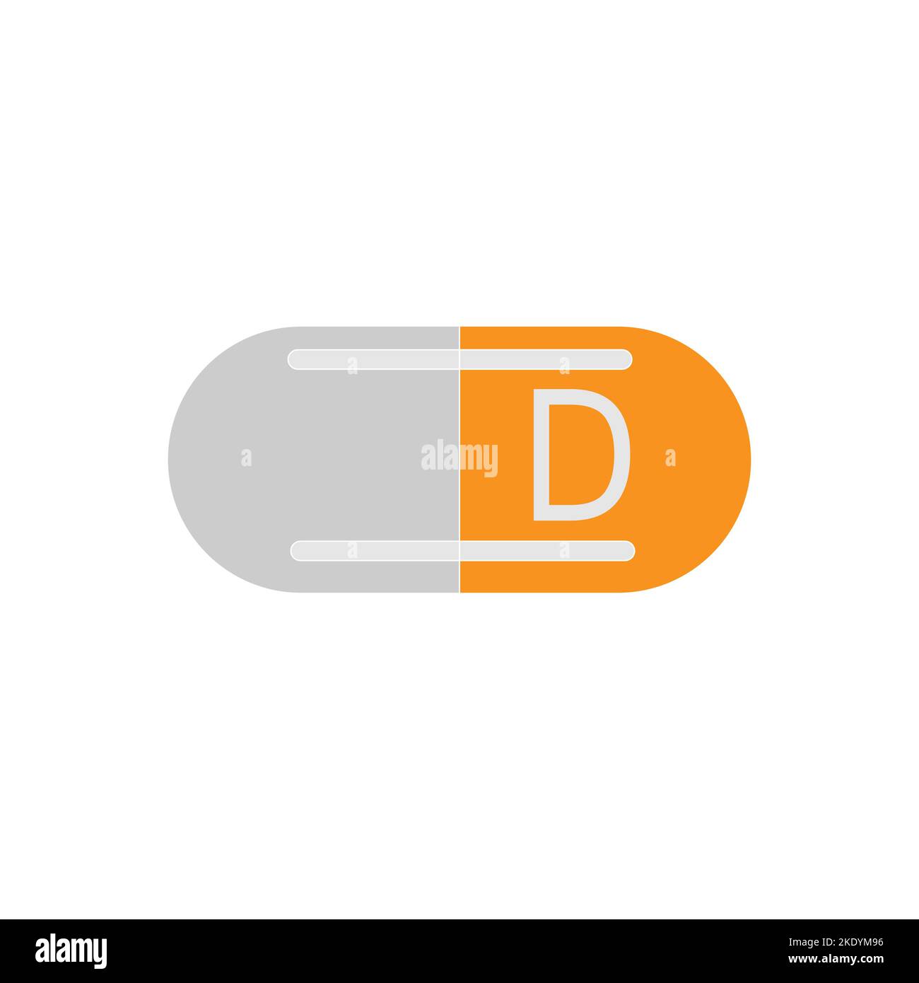 A vitamin D pill capsule icon isolated on white background Stock Vector ...