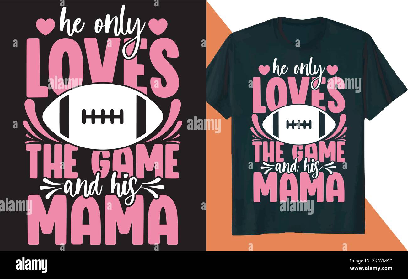 A T-shirt print design of baseball theme "he loves the game and his ...