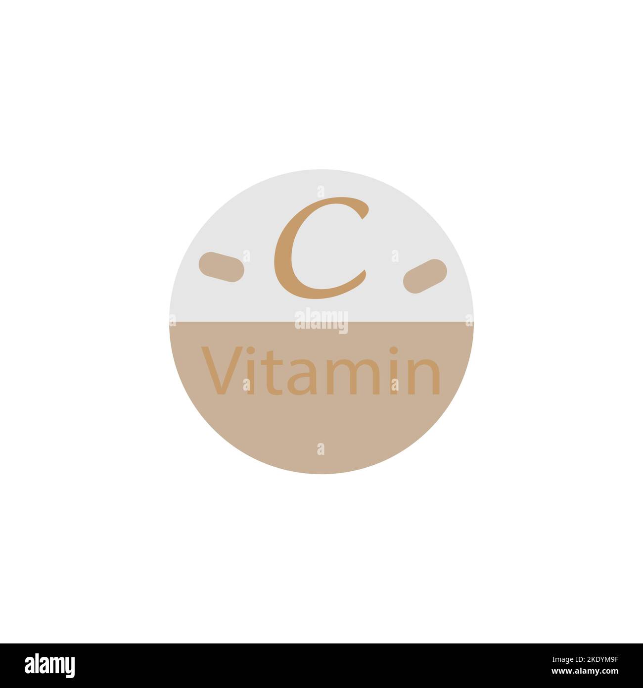 A vitamin C pill icon isolated on white background Stock Vector Image ...