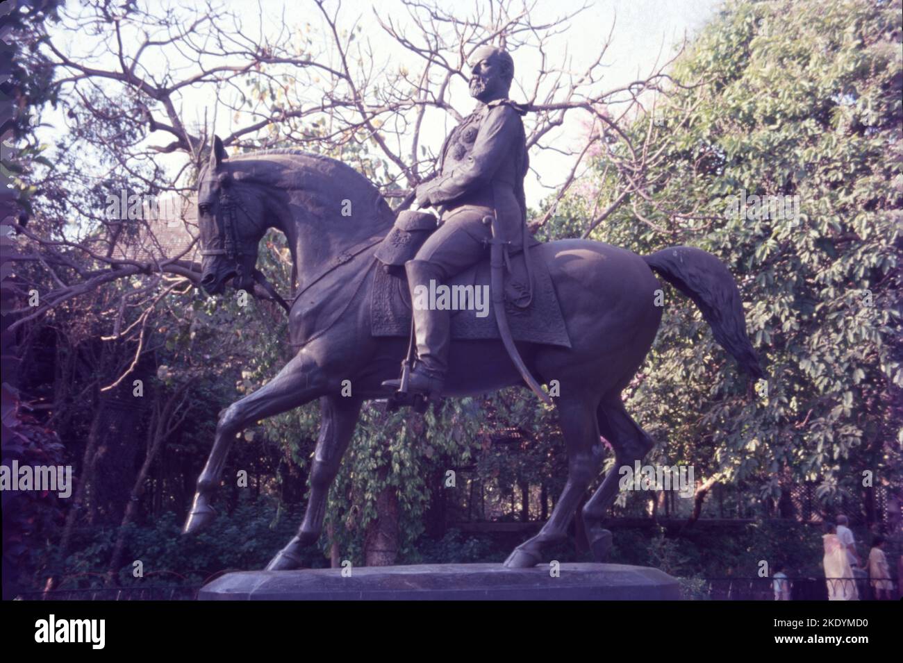 An equestrian statue of the Prince of Wales (later King Edward VII) at ...