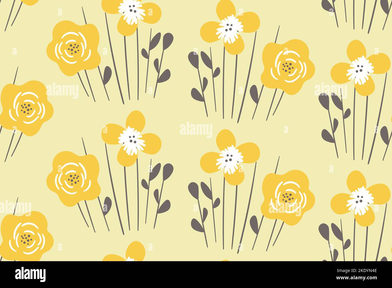 Seamless floral pattern based on traditional folk art ornaments. Art ...