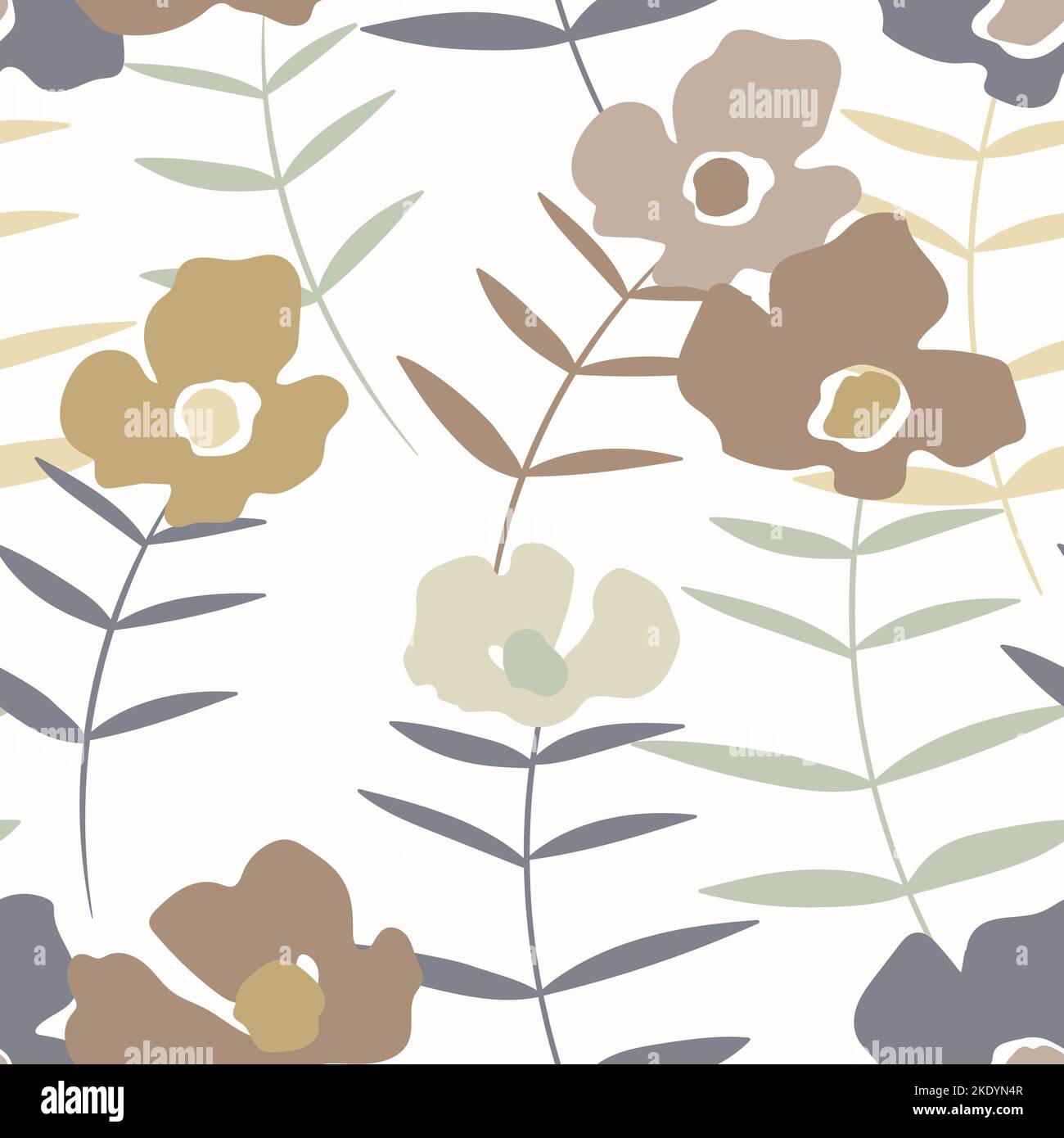 Seamless floral pattern with roses based on traditional folk art ...