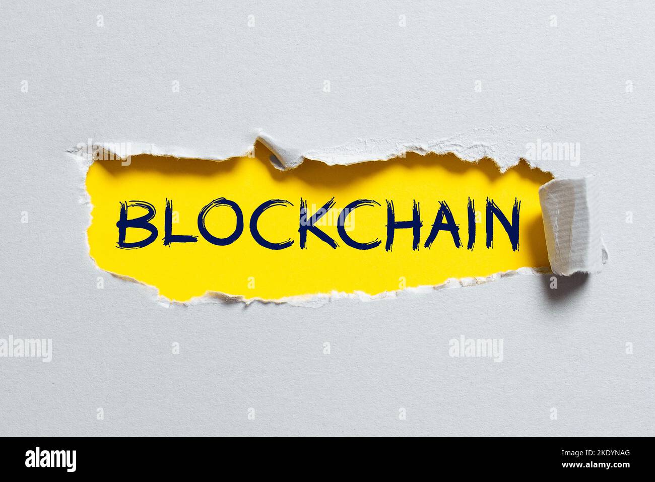 Text Caption Presenting Blockchain Concept Meaning Digital Database Containing Information That