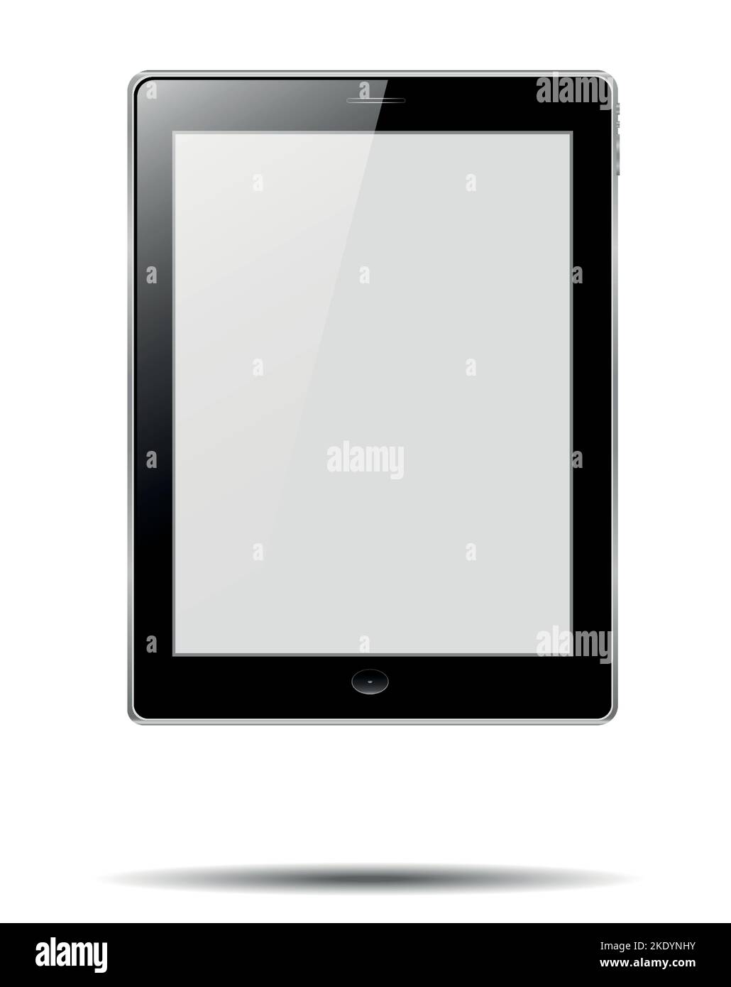 Realistic Tablet Mockup With Blank Screen Tablet Vector Isolated On