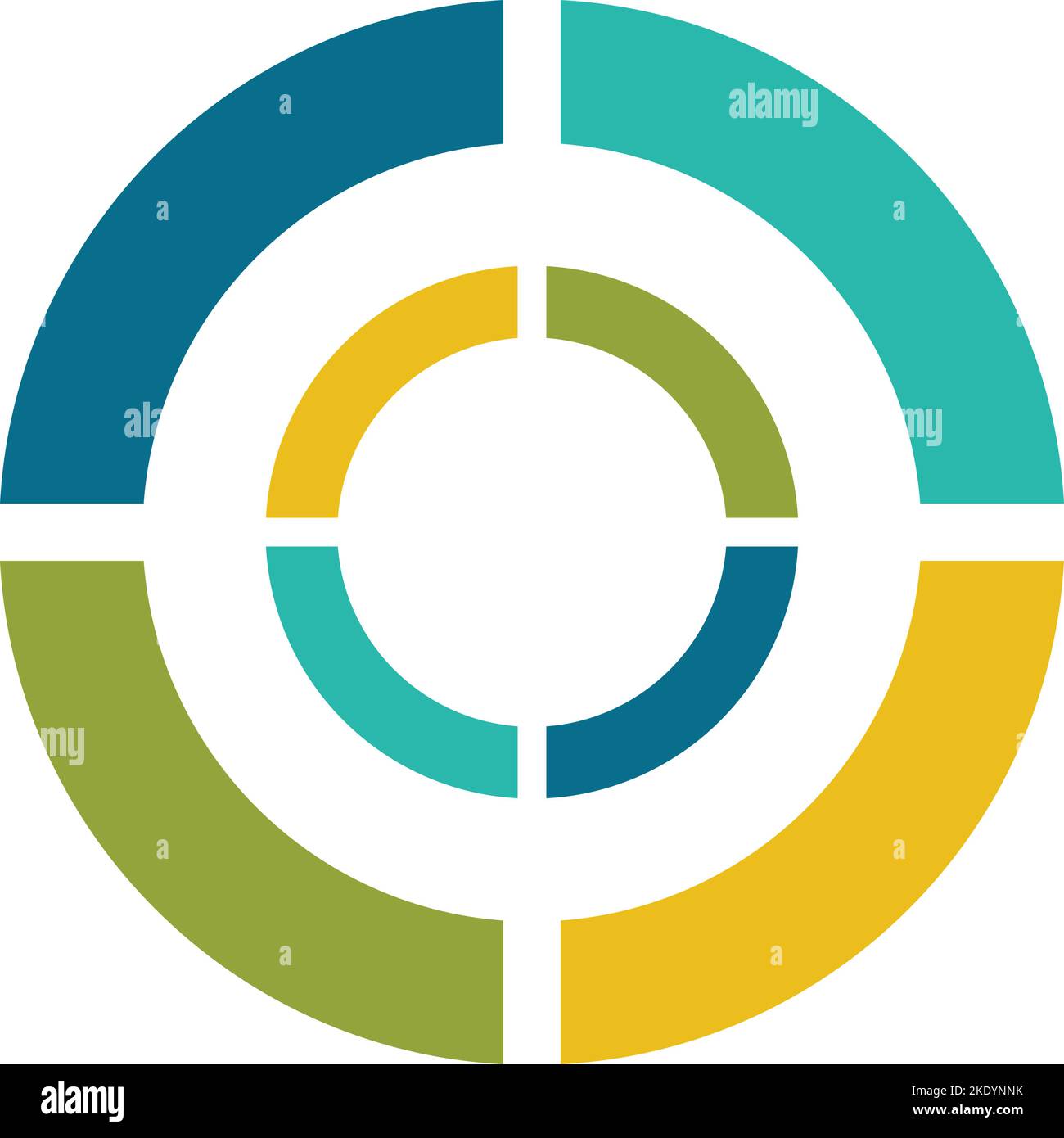 A vector illustration of a colorful circle on a white background for a ...
