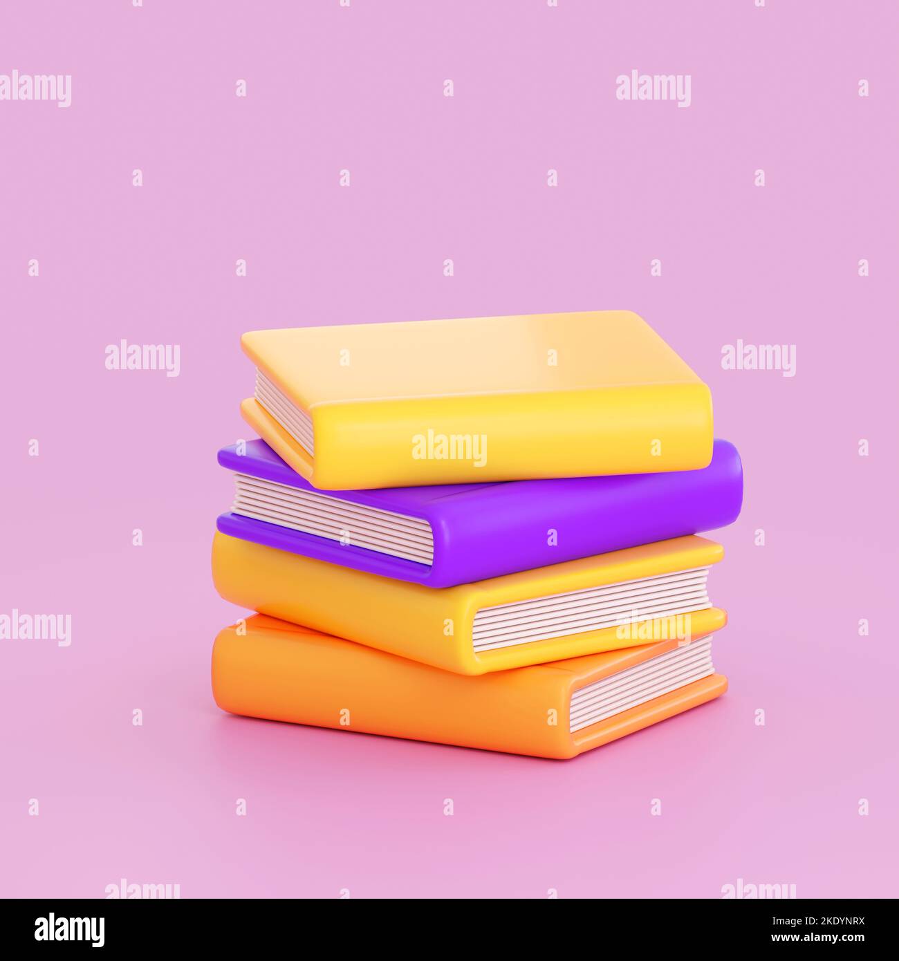 3d books stack. Education, learning, studying and information concept ...