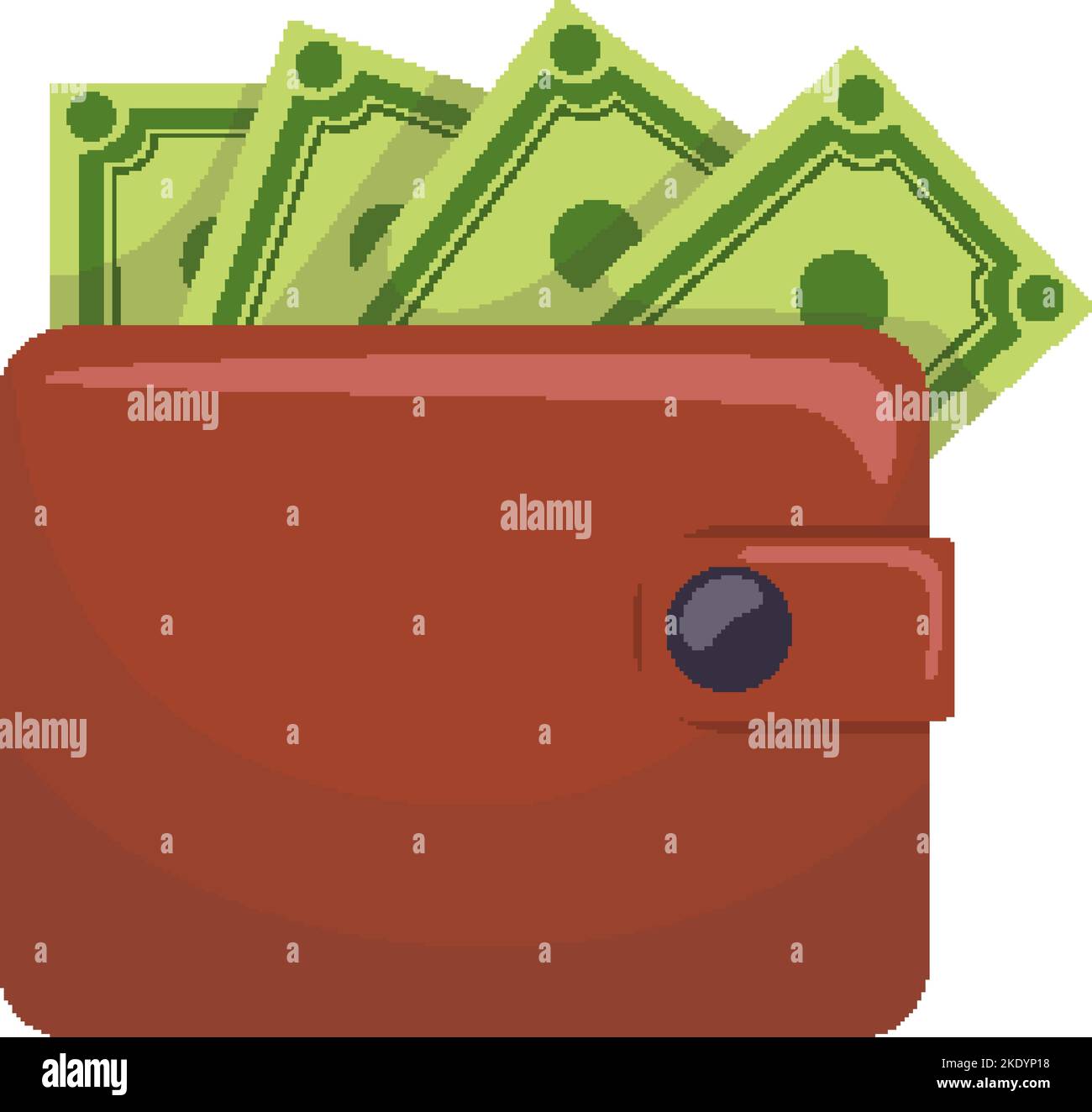 wallet cash cartoon vector illustration Stock Vector Image & Art - Alamy