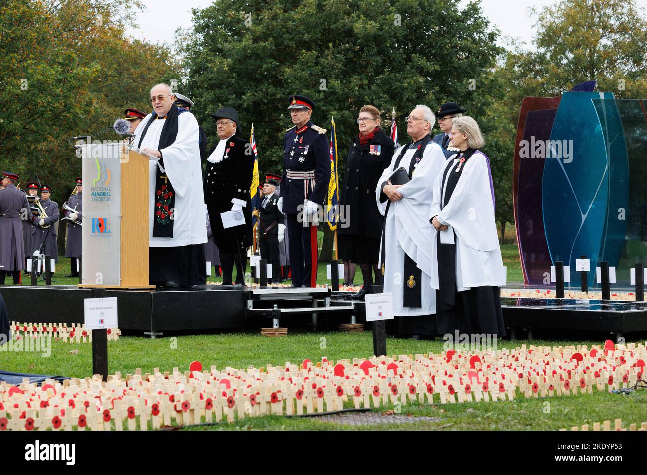 The dedication of the poppy field of remembrance at the National ...