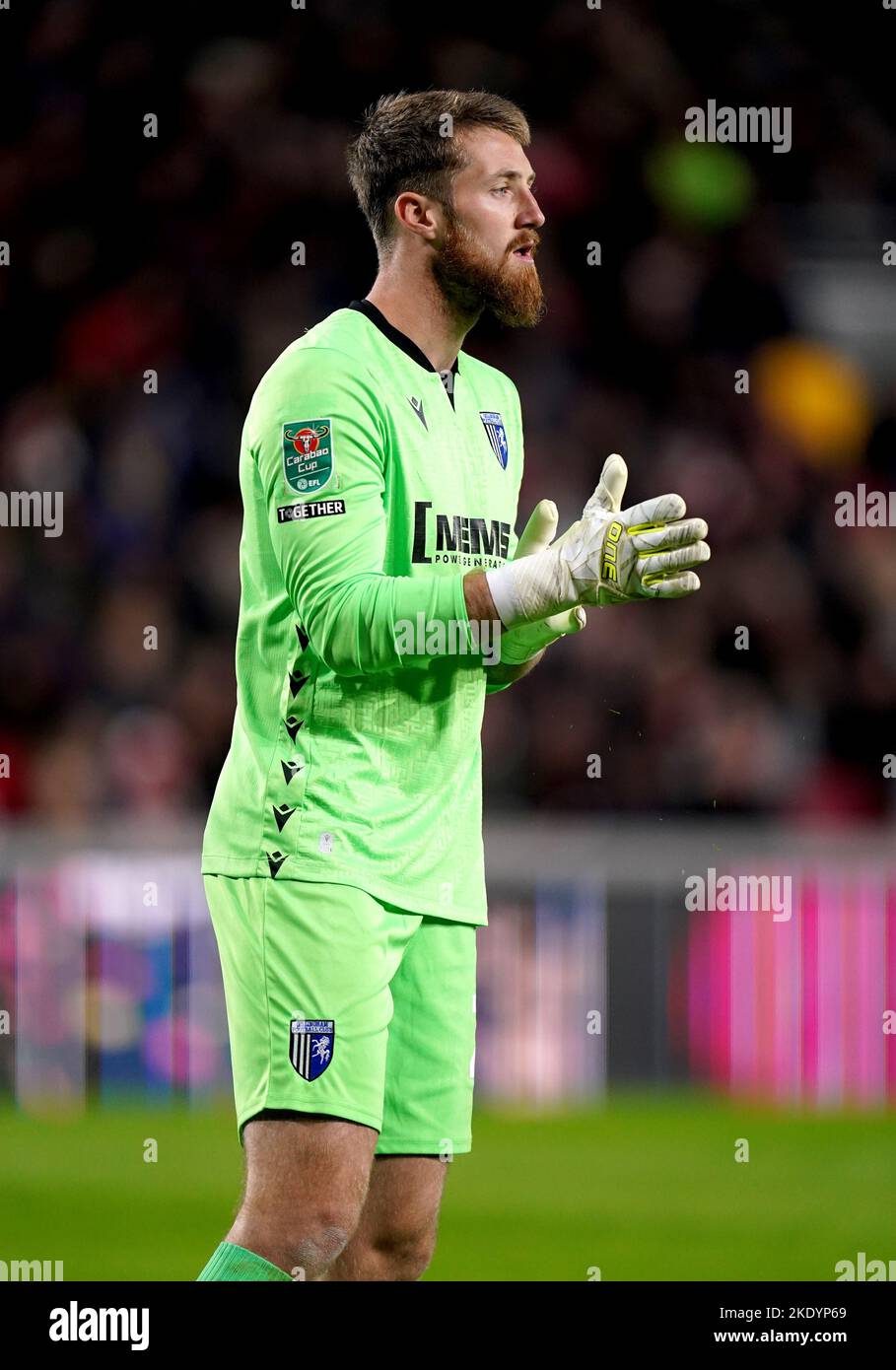 Gillingham goalkeeper Jake Turner during the Carabao Cup third round ...
