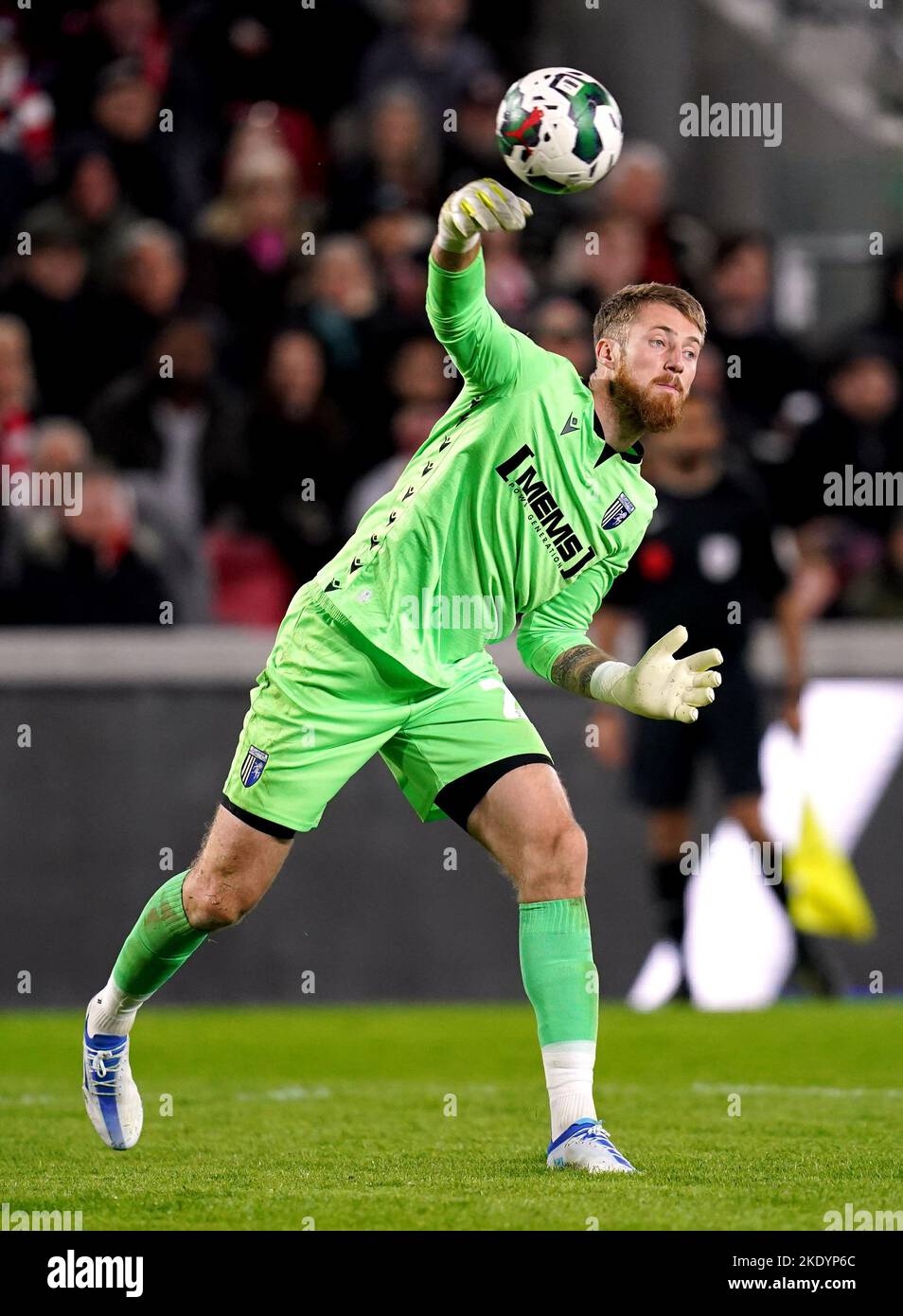 Gillingham goalkeeper Jake Turner during the Carabao Cup third round ...