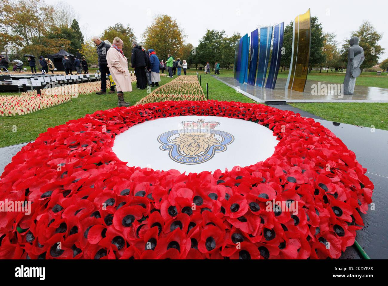 The dedication of the poppy field of remembrance at the National ...